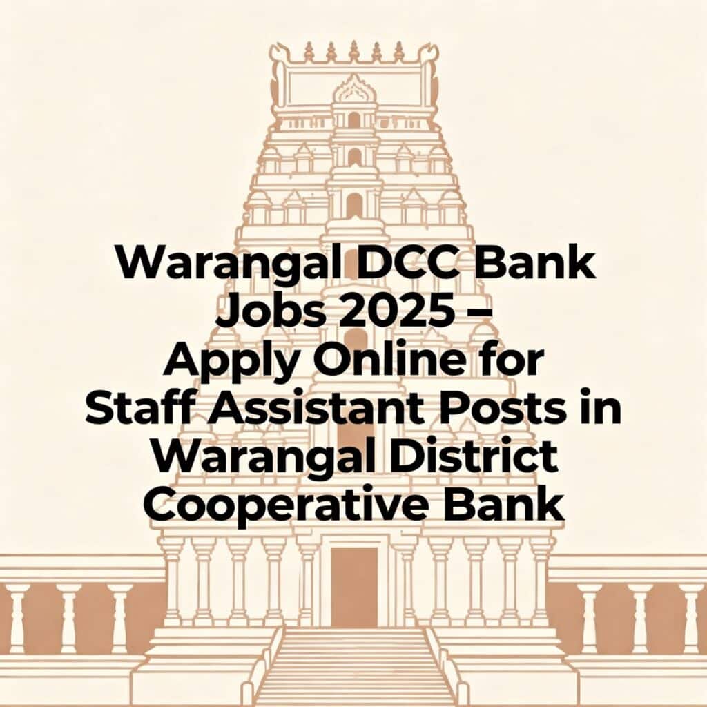 Medak DCC Bank Jobs 2025 Apply Online Telangana govt jobs